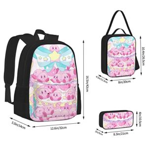 NKISMOODM Pocket Backpack Travel Camping Work School Bag Pencil Case Lunch Bag Combination