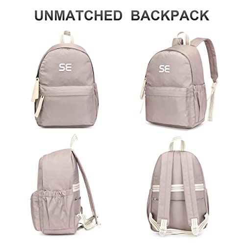 Otbjmbx Classic School Backpack, Lightweight Casual Daypack Unisex Bookbag Waterproof Travel Rucksack for School Travel, Fashion School Bags for Teen Girls Boys Men Women (Gray)