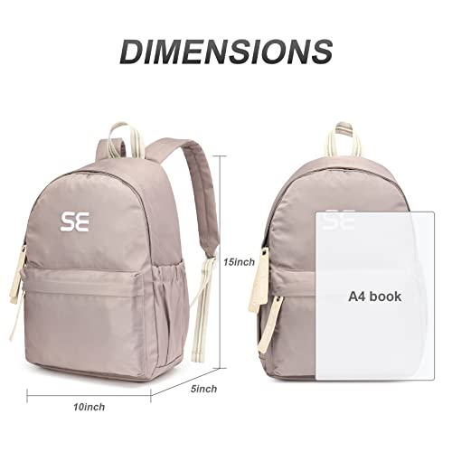 Otbjmbx Classic School Backpack, Lightweight Casual Daypack Unisex Bookbag Waterproof Travel Rucksack for School Travel, Fashion School Bags for Teen Girls Boys Men Women (Gray)