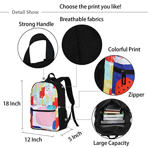 FeHuew Kids 3D Horse Backpacks Girls Shoulder Bag Casual Daypack 17" Laptop Bag for Unisex Teens