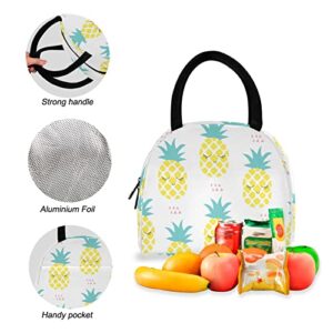 Kigai Cute Pineapple Backpack for Boys Girls School Travel Back Pack Lightweight Durable Bookbag with Lunch Bag