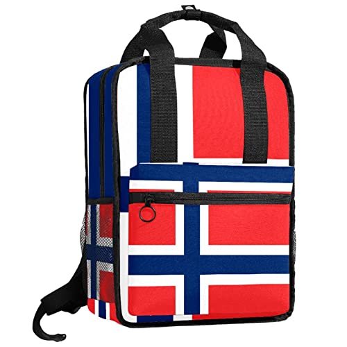 Travel Backpack,Carry On Backpack,flag of Norway,Hiking Backpack Outdoor Sports Rucksack Casual Daypack