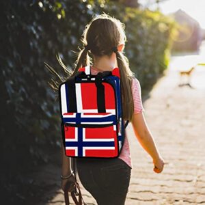 Travel Backpack,Carry On Backpack,flag of Norway,Hiking Backpack Outdoor Sports Rucksack Casual Daypack