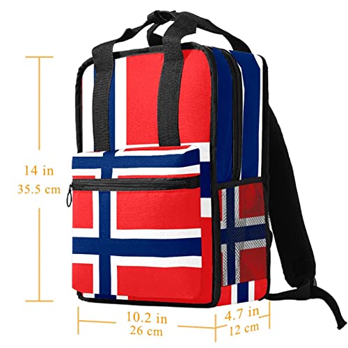 Travel Backpack,Carry On Backpack,flag of Norway,Hiking Backpack Outdoor Sports Rucksack Casual Daypack