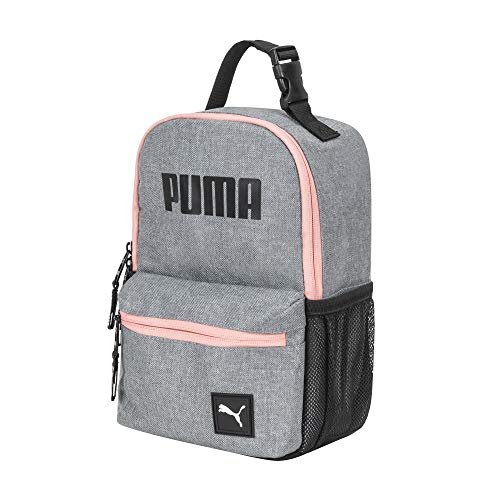 PUMA unisex child Evercat Generator Lunch Box Backpacks, Grey/Apricot Blush, One Size US