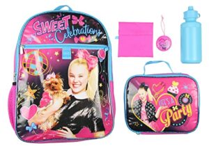 nickelodeon jojo siwa life’s a party sweet celebrations graphic backpack 5 pc mega set