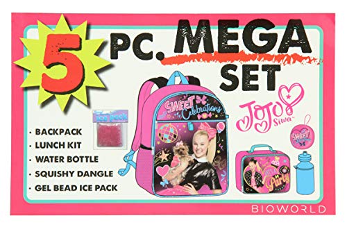 Nickelodeon Jojo Siwa Life's A Party Sweet Celebrations Graphic Backpack 5 PC Mega Set