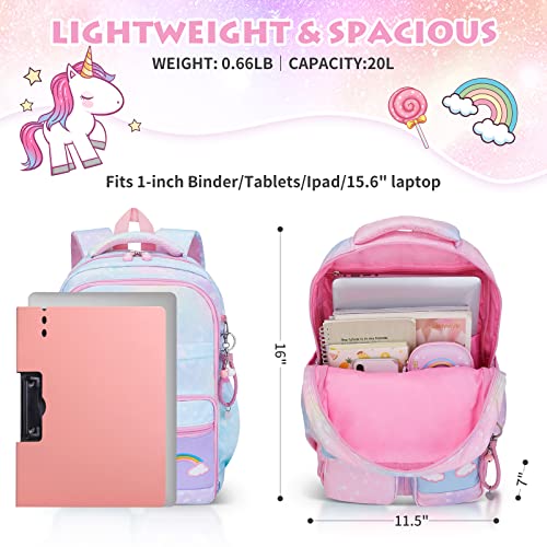 Backpacks for Girls School Cute Kids Backpack Bookbags with Insulated Lunch Box Set for School Elementary girl, Tie Dye School Bag with Laptop Compartments 16*11.5*7.5, Galaxy Pink