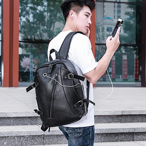 D-Studios Men’s Laptop Backpack in Synthetic Leather, Backpack for Men in Daily Uses like Work, Travel, College and School