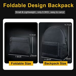 Guayma Small Tactical Foldable Backpack Military Molle Bags Hiking Daypacks For Men&Women Travel Work Outdoors,black