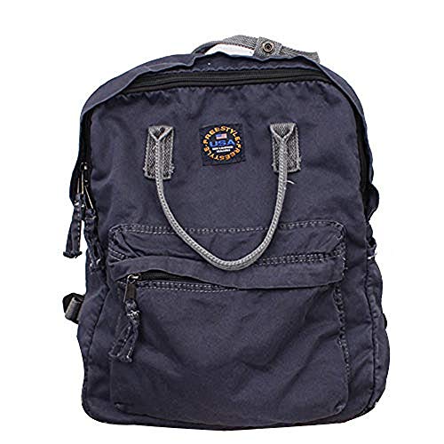 Womens Denim Backpack Purse Teen Girls Casual Style Lightweight Canvas Backpack School Bag Travel Daypack (Navy)