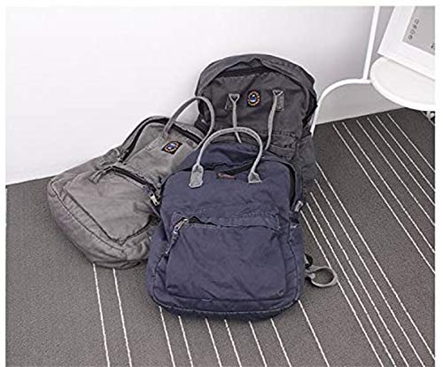 Womens Denim Backpack Purse Teen Girls Casual Style Lightweight Canvas Backpack School Bag Travel Daypack (Navy)