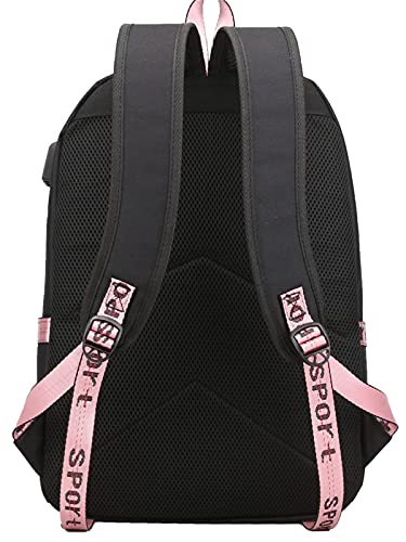 ISaikoy Anime Toilet Bound Hanako kun Backpack Satchel Bookbag Daypack School Bag Laptop Shoulder Bag, Black, Medium (Isaisia0612-a1)