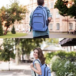 MATEIN Large Laptop Backpack, Water Resistant 17 Inch Travel Laptop Backpack with Waterproof Wet & Dry Pocket, College Lightweight Daypack Durable Anti Theft Computer Bag for Men & Women, Blue