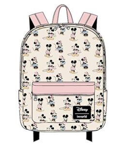 loungefly pastel minnie mickey nylon backpack standard