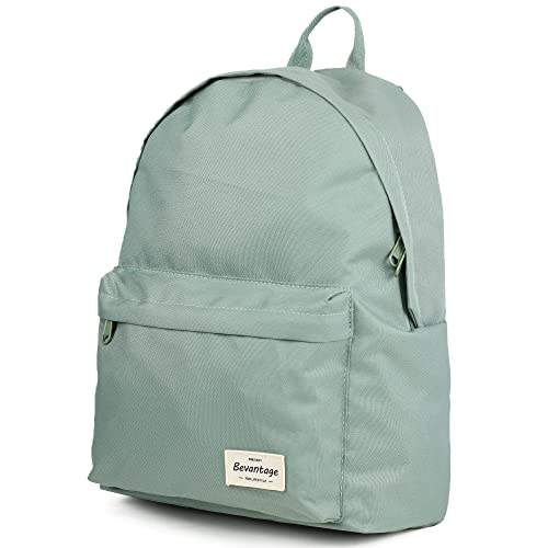 Bevantage Classic Backpack College School Bookbag Water Resistant Casual Daypack Travel Laptop Backpack for Men and Women (Green2)