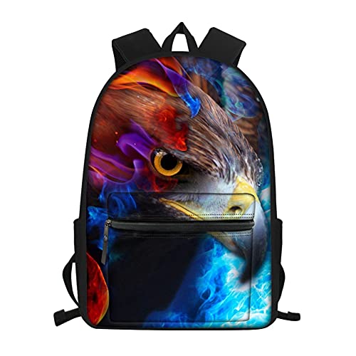 Cool Eagle Bookbags Teens Boys School Backpack Black Travel Rucksacks Laptop Backpack