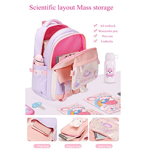 Kawaii Backpack for School Girls Bunny Backpack Kids Casual Bookbag Cute Outdoor Daypack