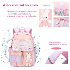 Kawaii Backpack for School Girls Bunny Backpack Kids Casual Bookbag Cute Outdoor Daypack