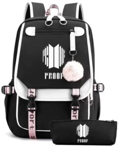 bebbee unisex bangtan boys backpack middle school students bookbag outdoor daypack for merchandise school backpack girls merch