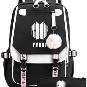 BEBBEE Unisex Bangtan Boys Backpack Middle School Students Bookbag Outdoor Daypack for Merchandise School backpack Girls Merch