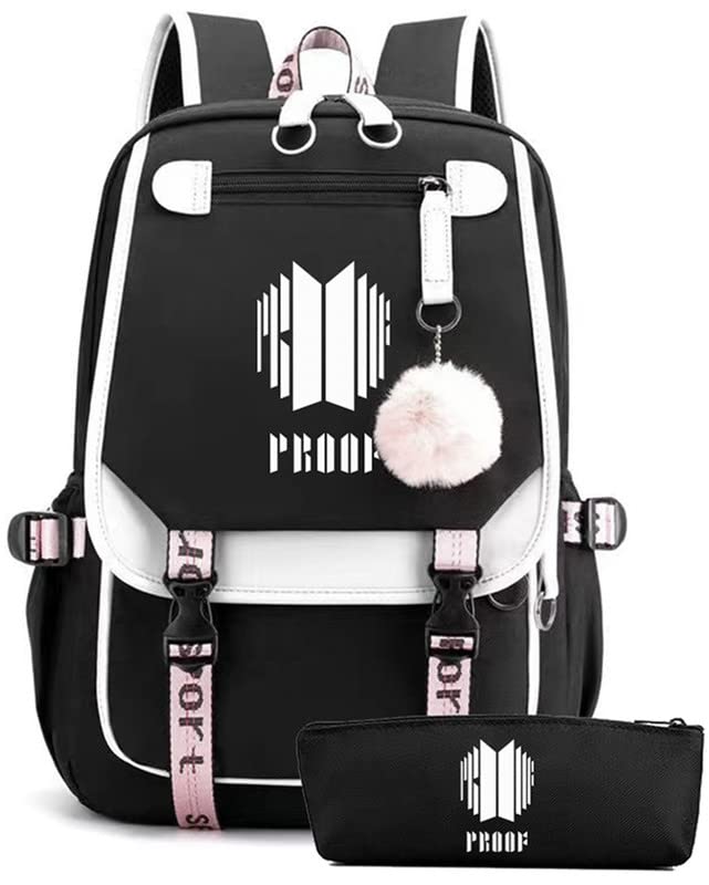 BEBBEE Unisex Bangtan Boys Backpack Middle School Students Bookbag Outdoor Daypack for Merchandise School backpack Girls Merch