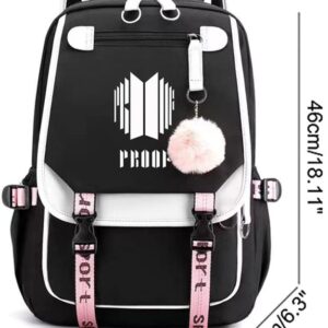 BEBBEE Unisex Bangtan Boys Backpack Middle School Students Bookbag Outdoor Daypack for Merchandise School backpack Girls Merch