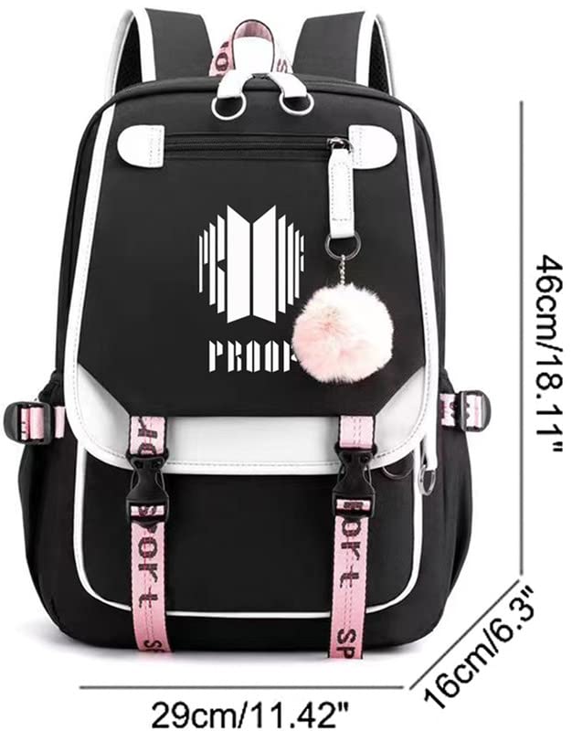 BEBBEE Unisex Bangtan Boys Backpack Middle School Students Bookbag Outdoor Daypack for Merchandise School backpack Girls Merch