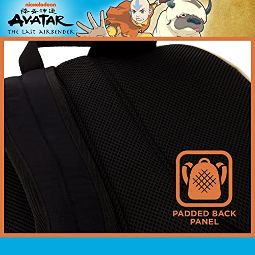 Concept One Avatar The Last Airbender 13 Inch Sleeve Laptop Backpack, Appa Yip Yip Padded Computer Bag for Commute or Travel, Multi, Brown