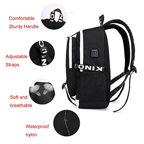 Aganmi NOPE Not Today 17 Inch Laptop Backpack for Women Men, Water Resistant Laptop Backpack with USB Charging Port, for Business School Travel Sports