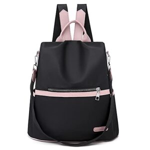 school backpack for women men, college high school bag for boys girls shoulder bagtravel backpack laptop backpack fashion women oxford cloth hit color backpacks travel anti-theft knapsacks, blue, black, green, watermelon, pink, large 41*30*12cm