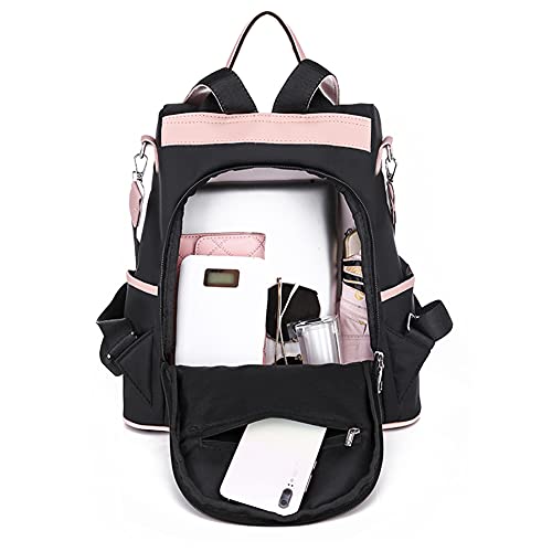 School Backpack for Women Men, College High School Bag for Boys Girls Shoulder BagTravel Backpack Laptop Backpack Fashion Women Oxford Cloth Hit Color Backpacks Travel Anti-theft Knapsacks, Blue, Black, Green, Watermelon, Pink, large 41*30*12cm