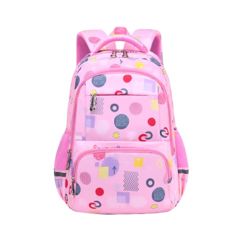 ETAISHOW Geometric Print Backpack for Girls Kids Bookbag for Elementary Middle School