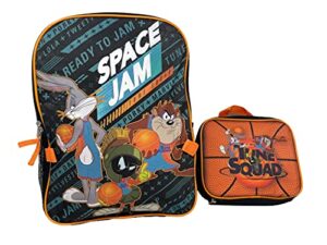 space jam deluxe full size 16 inch backpack with detachable lunch bag