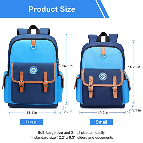 Kids Backpack Children Bookbag Preschool Kindergarten Elementary School Bag for Girls Boys(14182 small blue)