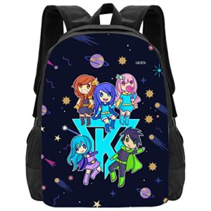 leng anime backpack, 3d cartoon printed bags travel backpack, 17 inch anime daypack gifts for teens fans