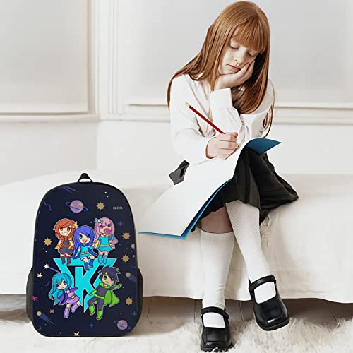 LENG Anime Backpack, 3D Cartoon Printed Bags Travel Backpack, 17 Inch Anime Daypack Gifts For Teens Fans