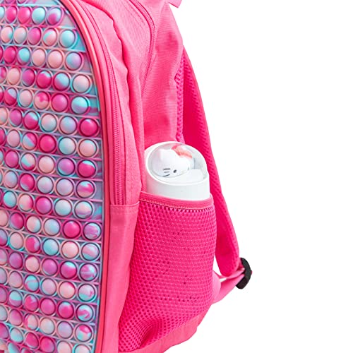 WPNAKS Pop Backpack, Fidget Pop-On-It Backpack for Kids Girls Boys, Silicone Waterproof Backpack School Book Bags (A)