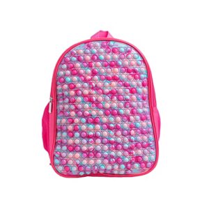 WPNAKS Pop Backpack, Fidget Pop-On-It Backpack for Kids Girls Boys, Silicone Waterproof Backpack School Book Bags (A)