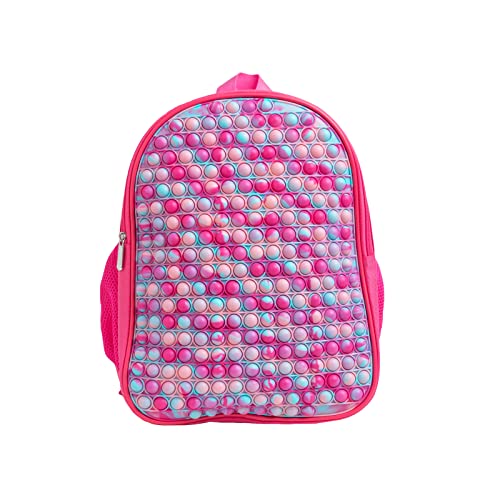 WPNAKS Pop Backpack, Fidget Pop-On-It Backpack for Kids Girls Boys, Silicone Waterproof Backpack School Book Bags (A)