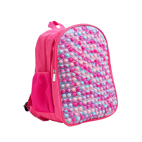 WPNAKS Pop Backpack, Fidget Pop-On-It Backpack for Kids Girls Boys, Silicone Waterproof Backpack School Book Bags (A)