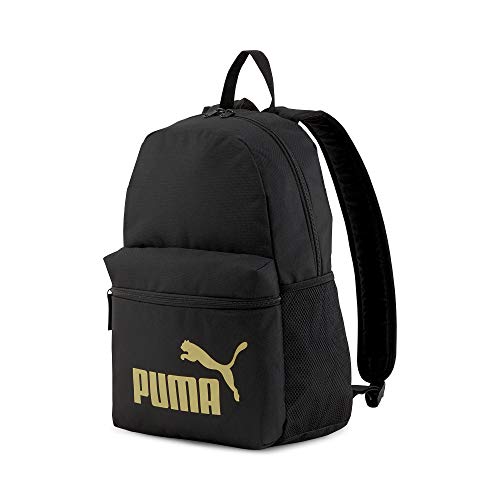 PUMA Backpack, Black-Golden Logo, OSFA