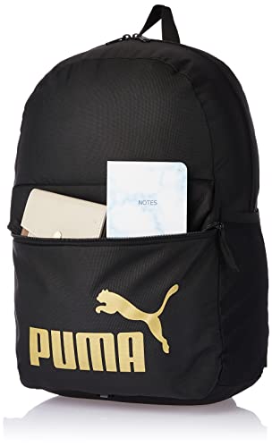 PUMA Backpack, Black-Golden Logo, OSFA