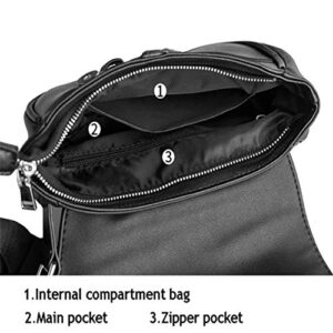 Sling Bag Fashion Saddle Bag Leather Crossbody Backpack Daypack for Men & Women