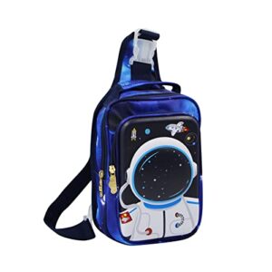 cute cartoon sling bag for little boys astronaut airplane dinosaur chest bag samll crossbody bag casual daypack shouder bag