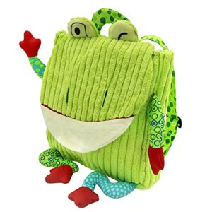 jericetoy toddler backpack cute animal mini backpacks for kids preschool ages 3+, plush backpack preschool backpack for3 4 5 6 year old kids gift- frog