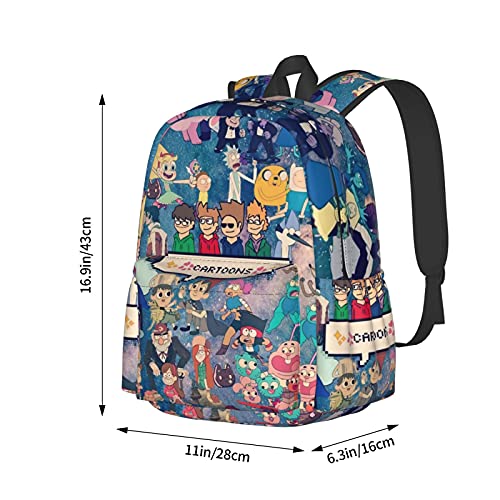 Anime Eddsworld Backpack Unique Travel Laptop Backpack Business Daypack Microfiber Large Backpack For Teen Boys And Girls