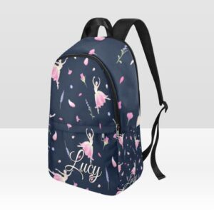 Ballet Dance Backpack Ballerina Girl School Backpack for Girls Boys Custom Backpack Personalized Name School Bag Bookbag