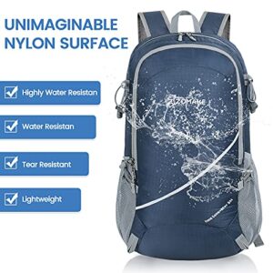 ZOMAKE Packable Backpack 35L:Lightweight Hiking Backpacks - Foldable Water Resistant Back Pack for Travel Camping Outdoor Hiking Day Pack (C-Royal blue)