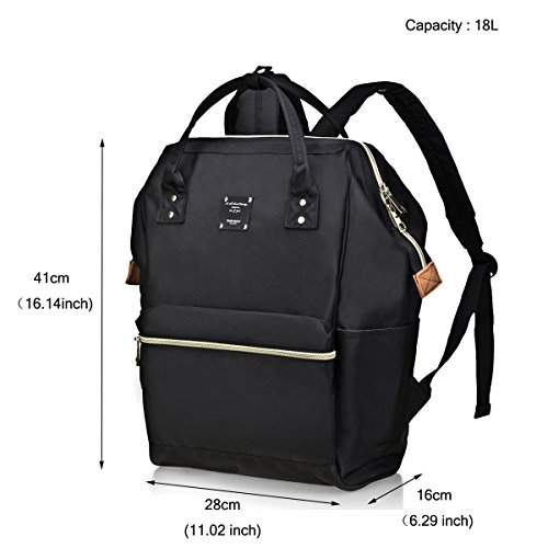 Bebamour Travel Backpack for Women and Men Laptop Rucksack 15.6 inch Classic Waterproof College Travel Business Bags Dipaer Backpack（Black）